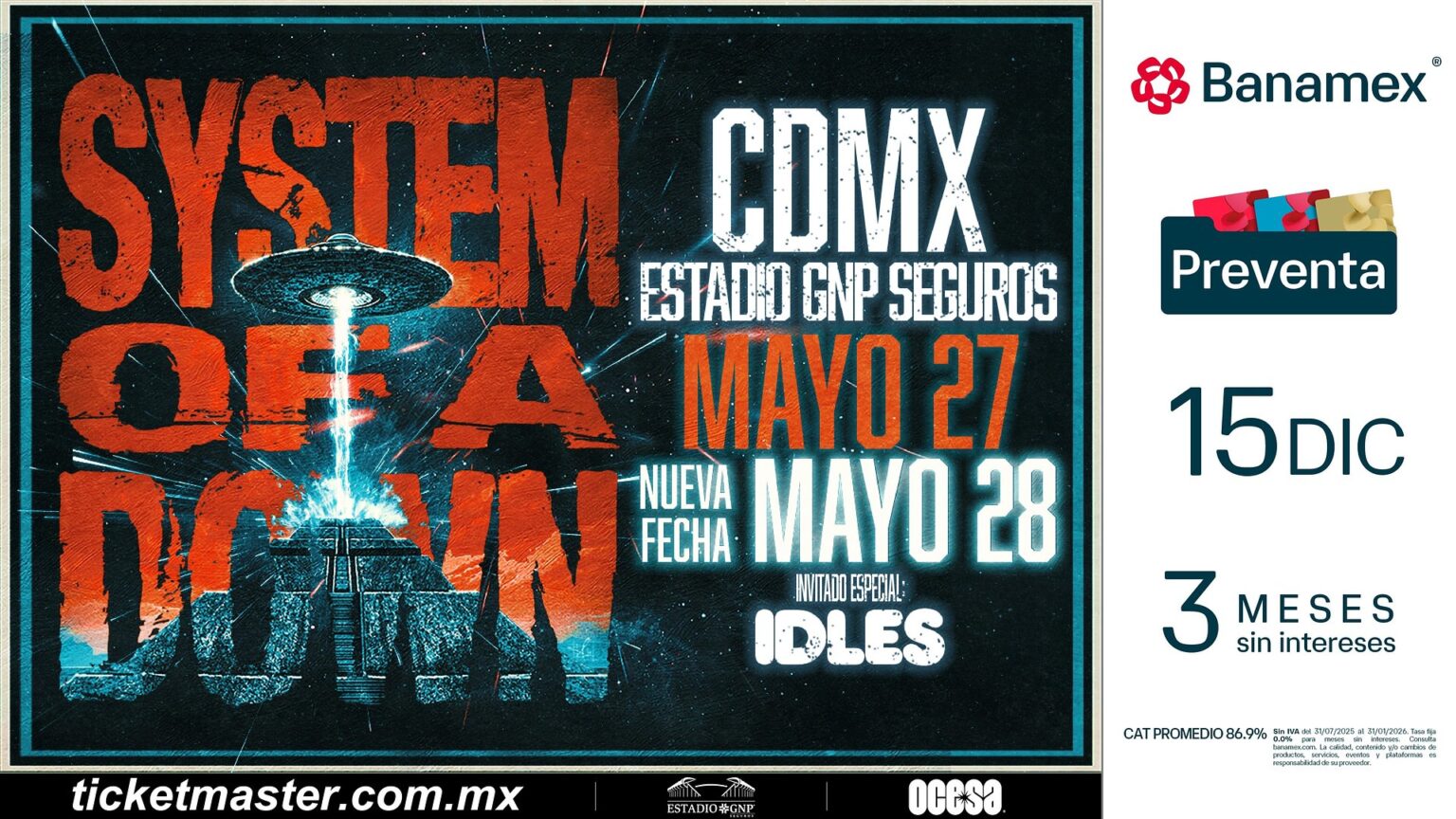 SYSTEM OF A DOWN LEGARÁ A MÉXICO - Picotazo Político